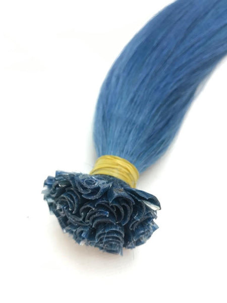 Keratin Tip Hair Extensions Human Hair Color Dark Turquoise – SACH HAIR